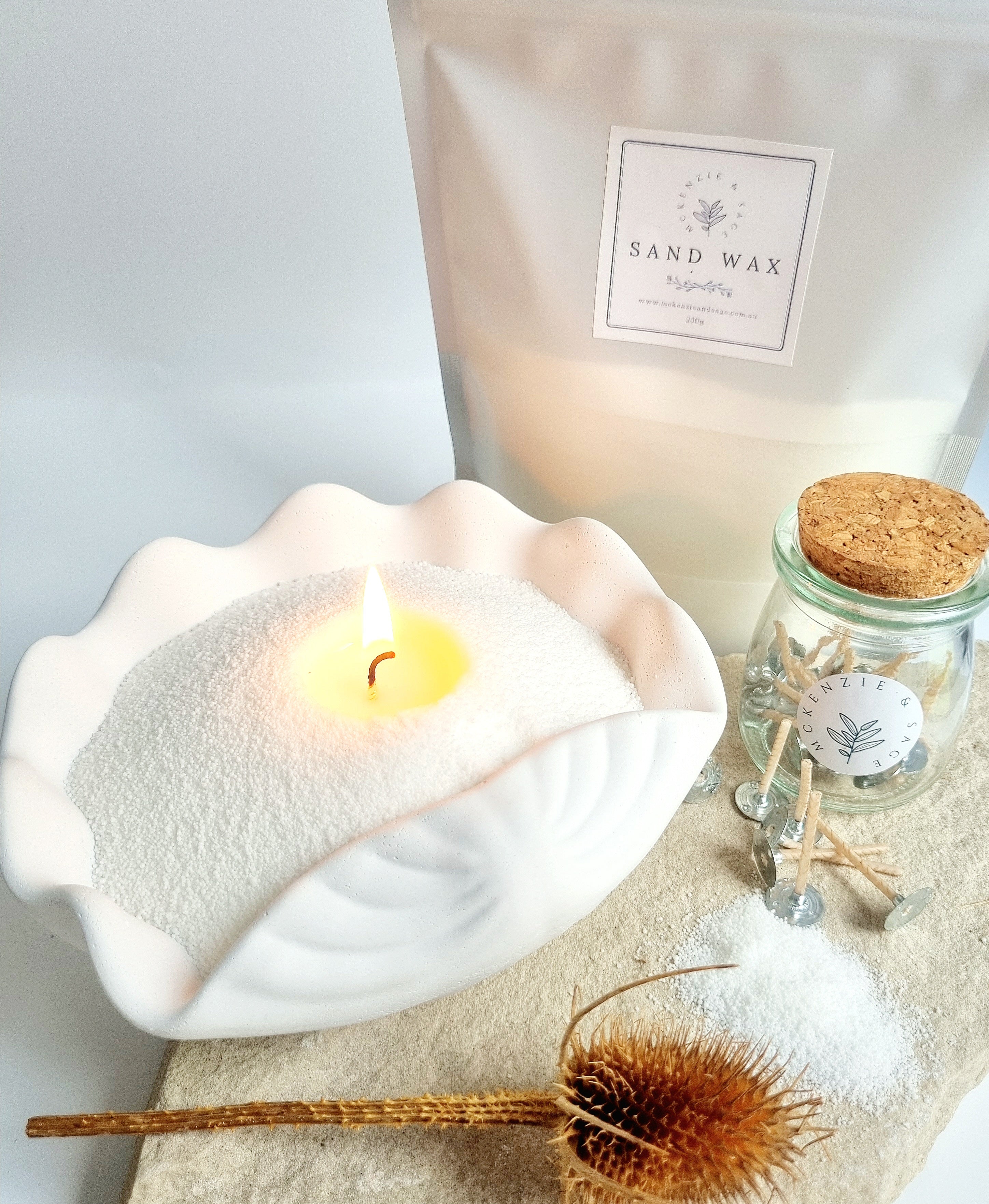 Clam Shell Sand Wax Candle Bundle – mckenzieandsage